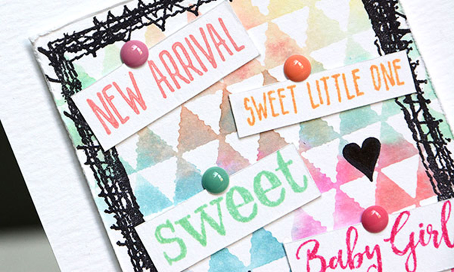 Baby Sentiment Stamp Cards