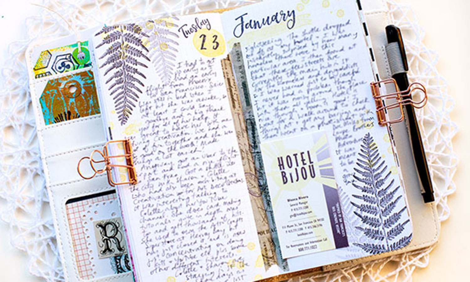 Travelers Notebook with Diary Dates Stamp Set